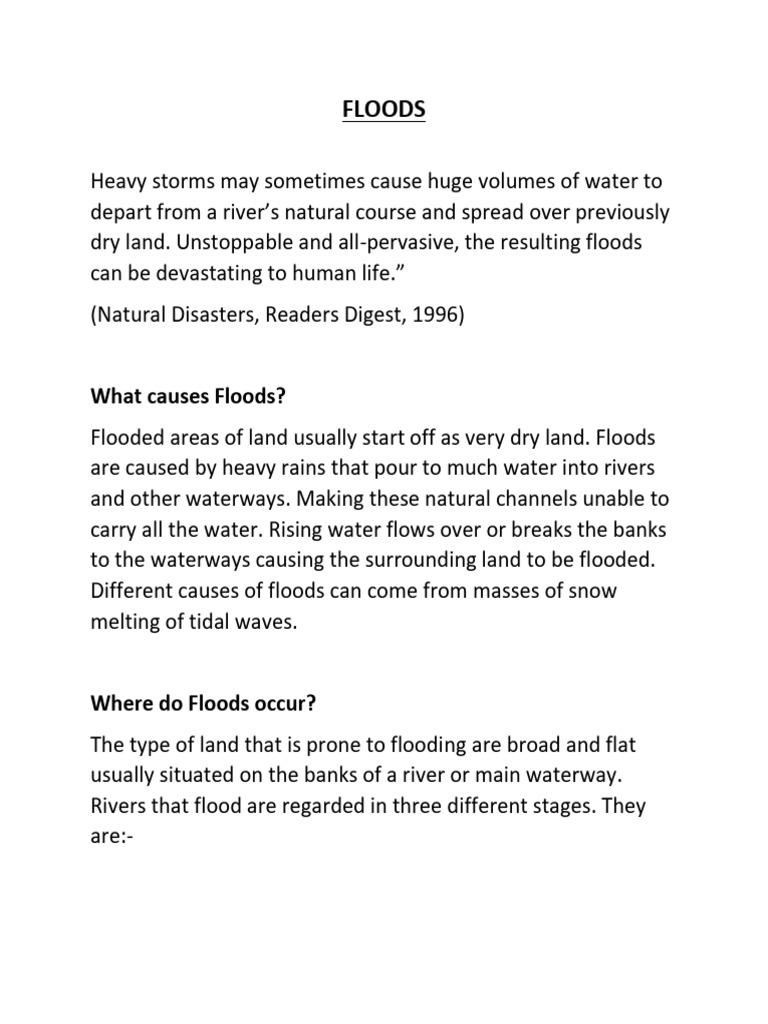 Floods | PDF | Flood Control | Levee