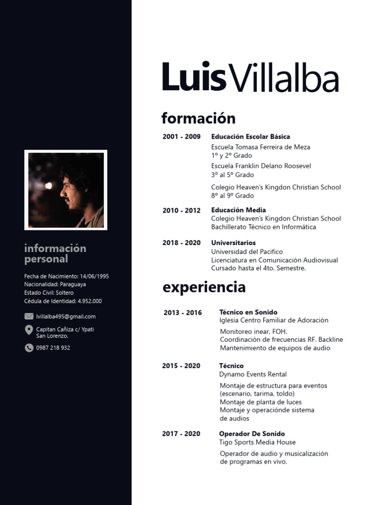 CV Luis Villalba Actualizado | PDF