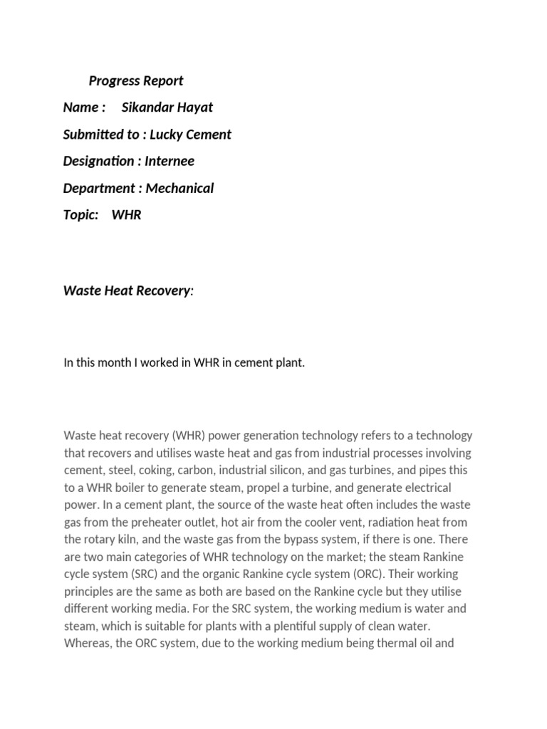 Sikandar WHR Report | PDF