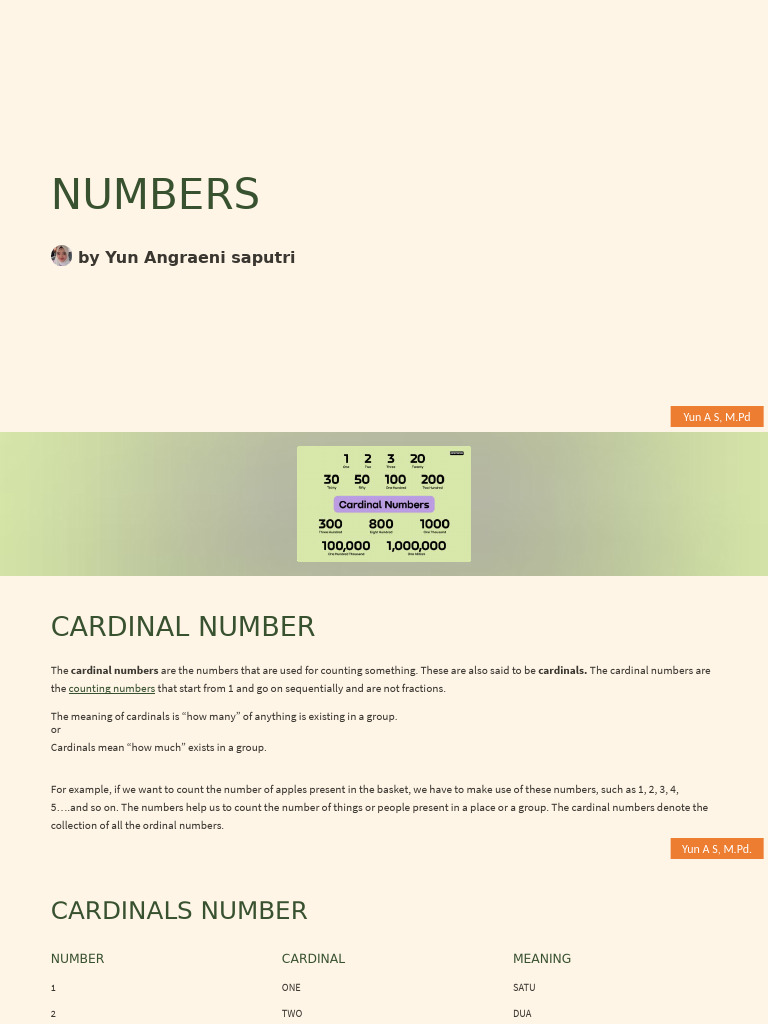 NUMBERS | PDF | Mathematical Objects | Mathematical Notation