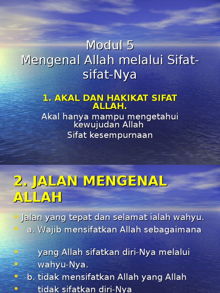 Bab 5 - Mengenal Allah Melalui SIfat-Sifatnya | PDF