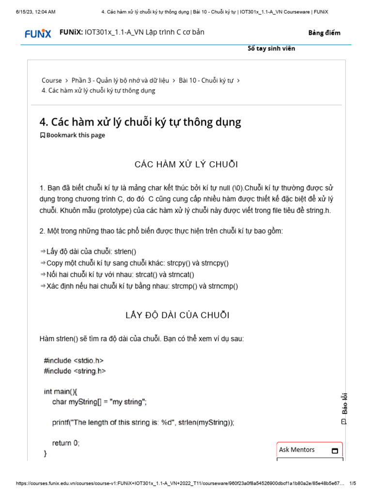 Các Hàm X Lý Chu I Ký T Thông D NG - Bài 10 - Chu I Ký T - IOT301x - 1.1-A - VN Courseware ...