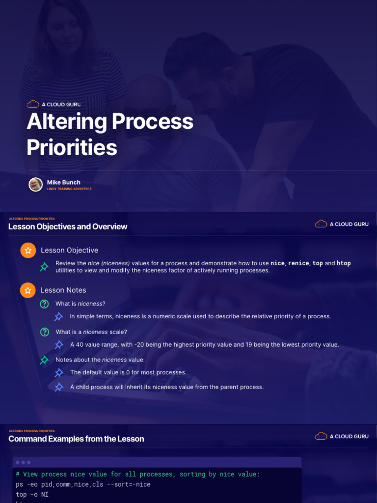002 Altering Process Priorities Study Guide | PDF | Unix | Computer Architecture