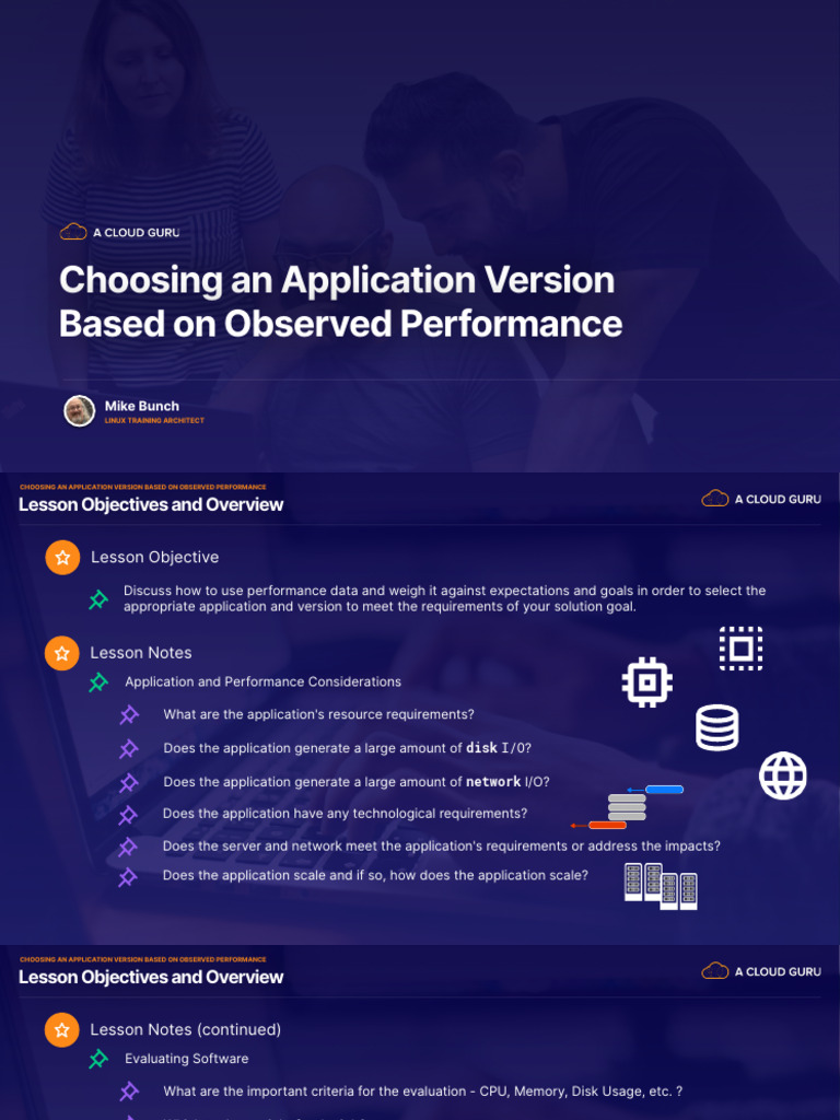 002 Choosing An Application Version Based On Observed Performance Study ...