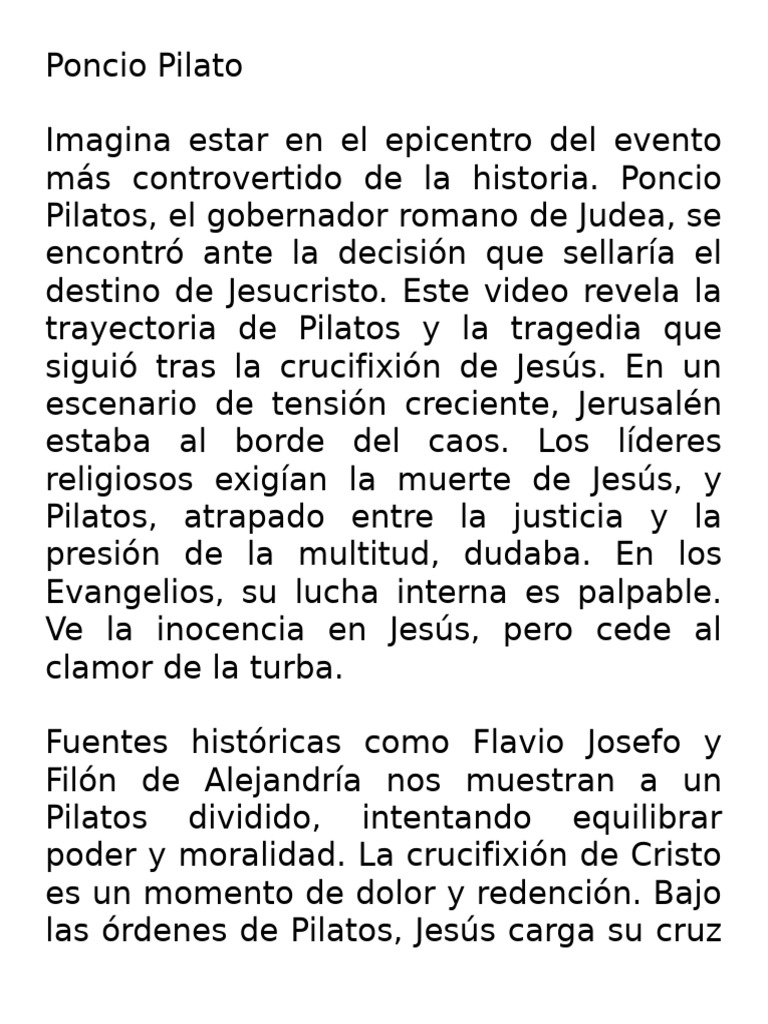 Poncio Pilato | PDF | Poncio Pilato | Jesús