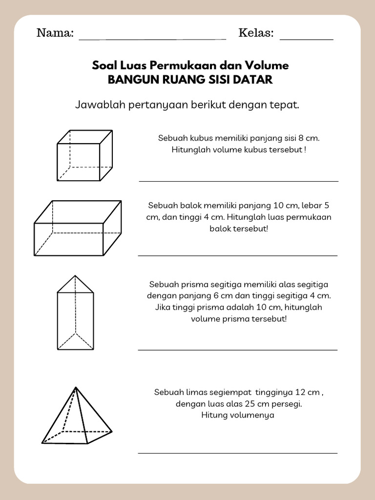 Soal Matematika Bangun Ruang | PDF