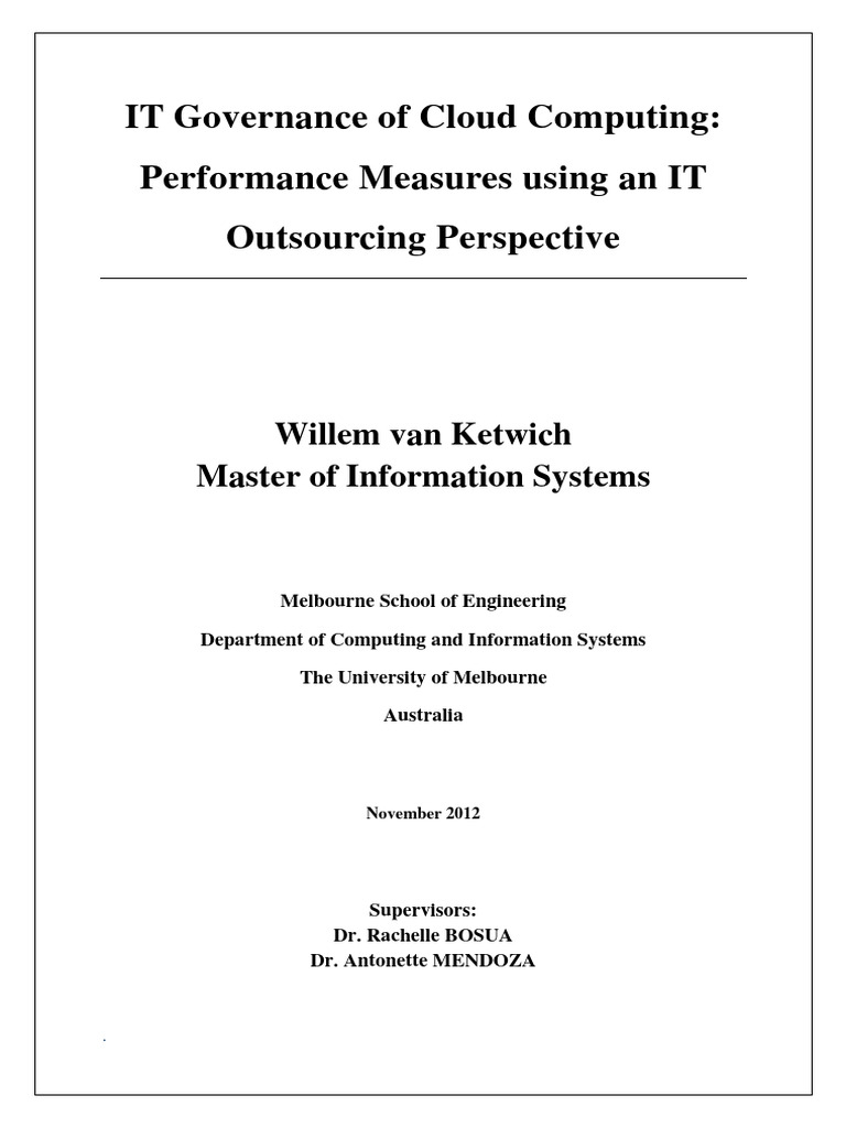 IT Governance of Cloud Computing | PDF | Cloud Computing | Performance Indicator