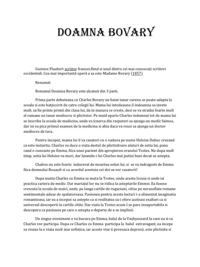 Doamna Bovary | PDF