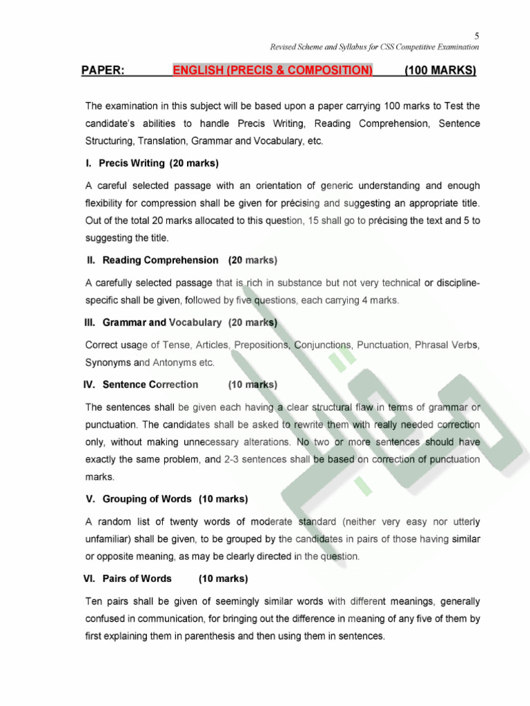 EPnC Syllabus by CEC | PDF