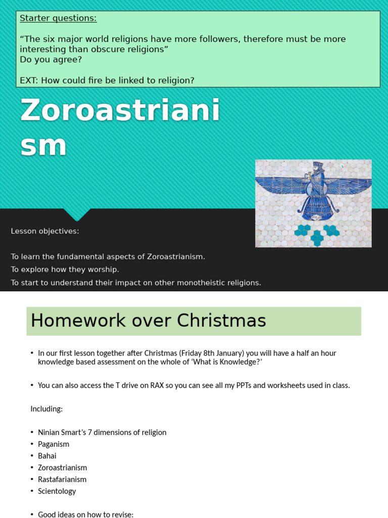 Lessons 5&6 - Zoroastrianism | PDF | Zoroastrianism | Religious Belief ...