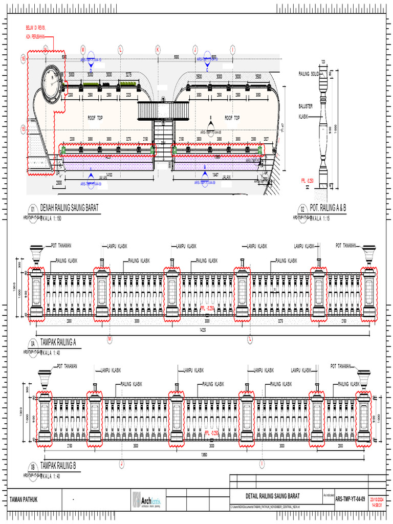 Draft Railing Saung Barat (Sisi Timur) 23.10.2024 | PDF