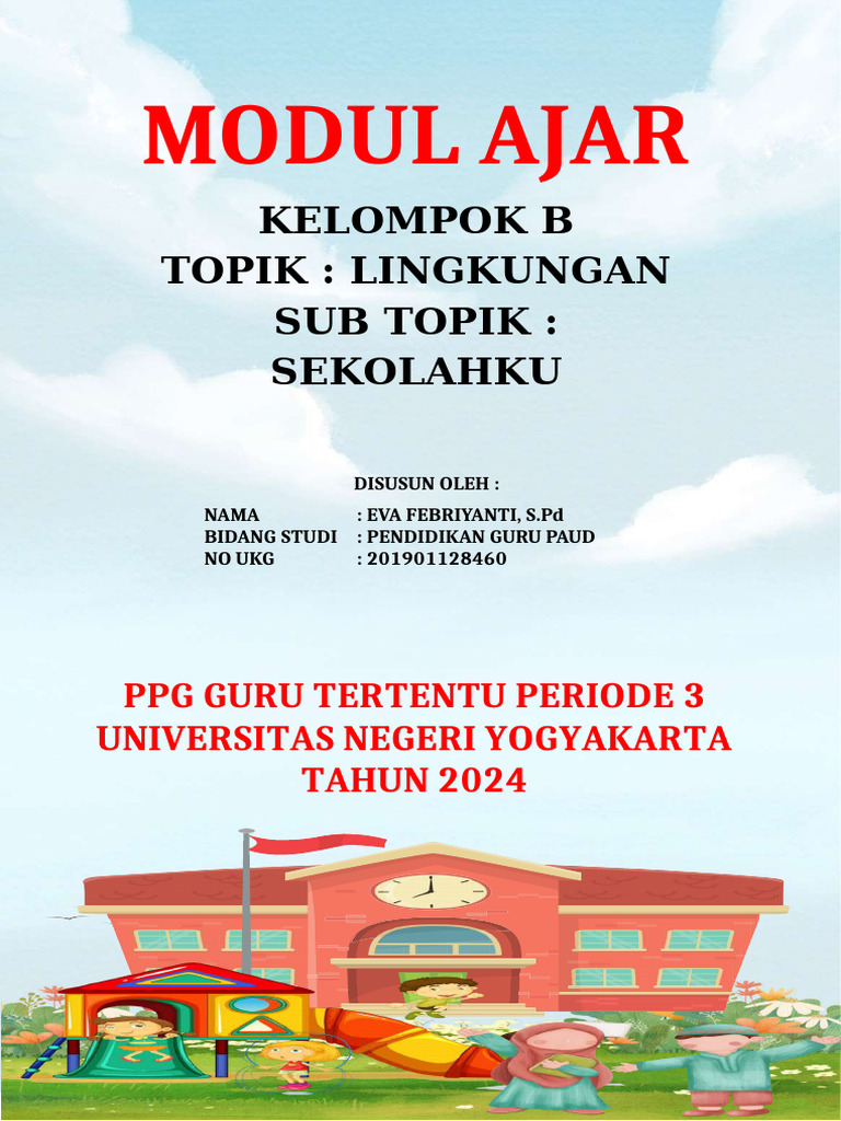 Modul Ajar PAUD: Lingkungan Sekolah | PDF | Kesehatan Holistik