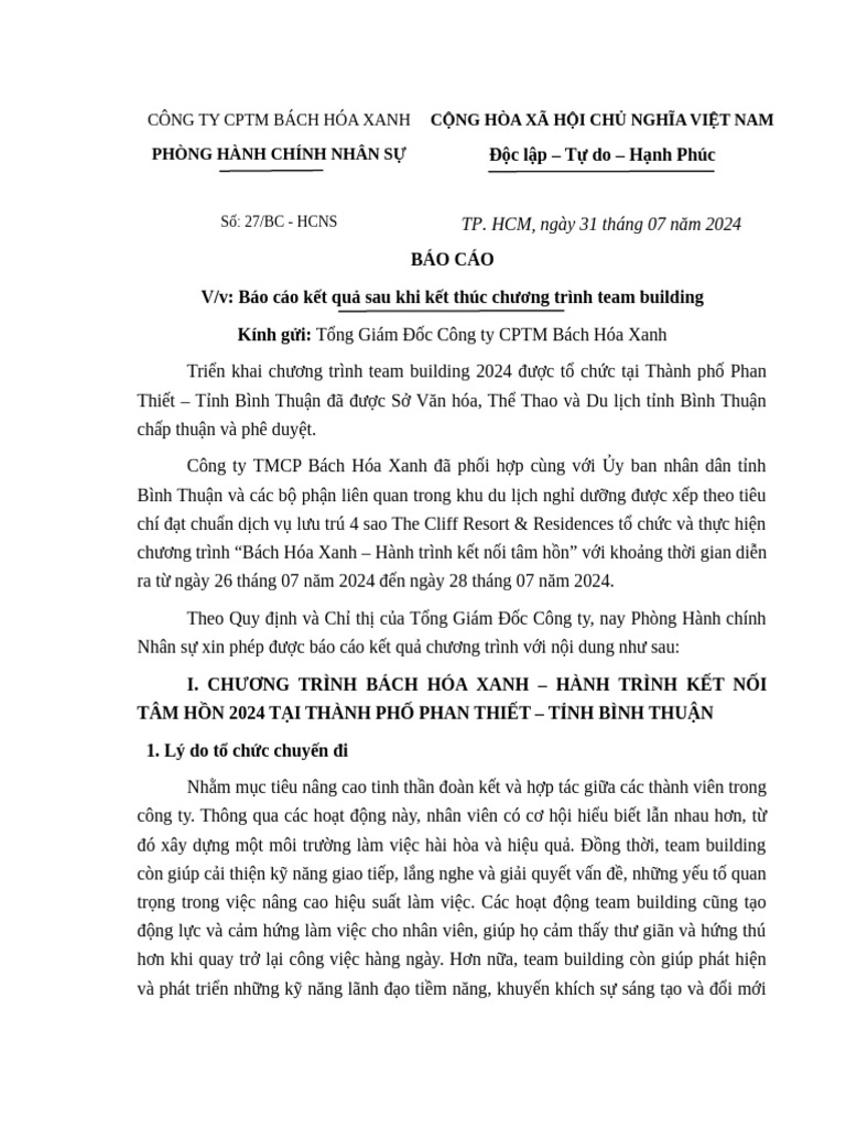 Báo Cáo BHX Câu F | PDF