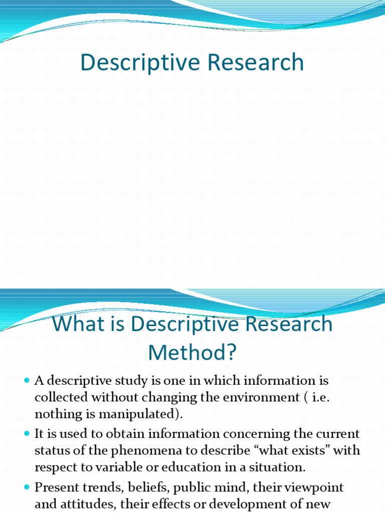 Overview of Descriptive Research Methods | PDF | Causality | Ethnography