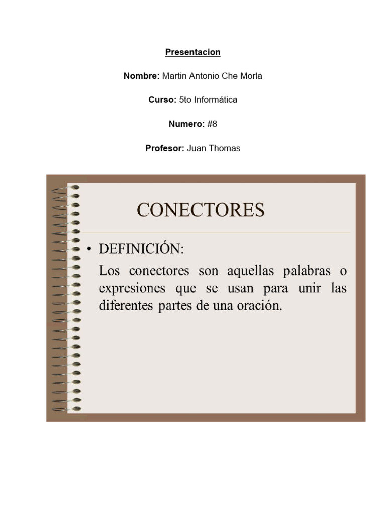 Esquema Sobre Los Conectores | PDF