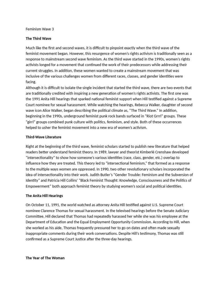 Feminism Wave 3 | PDF | Gender Studies | Feminism