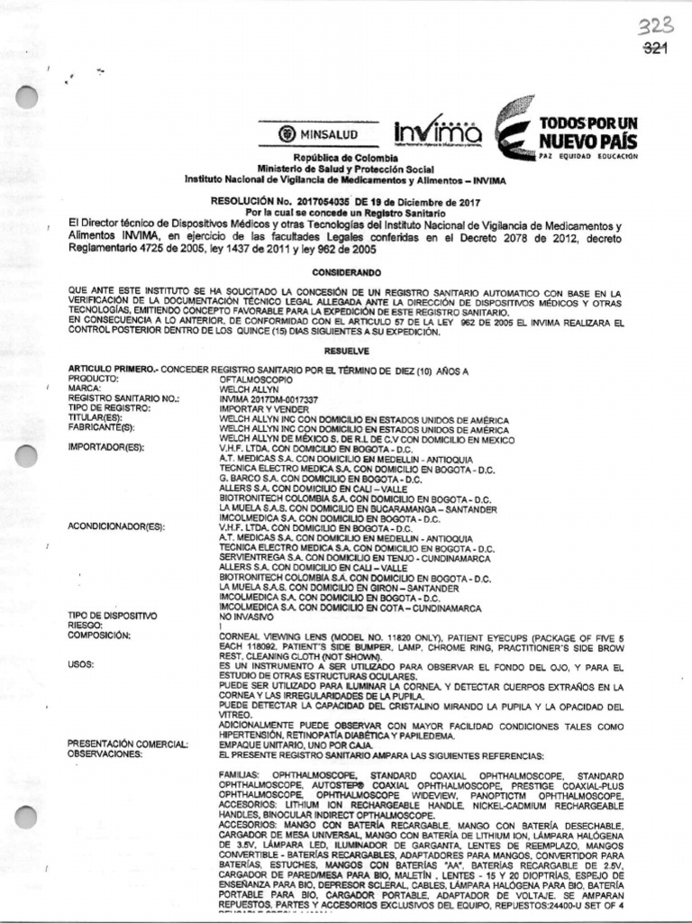 Invima Equipo de Organos | PDF