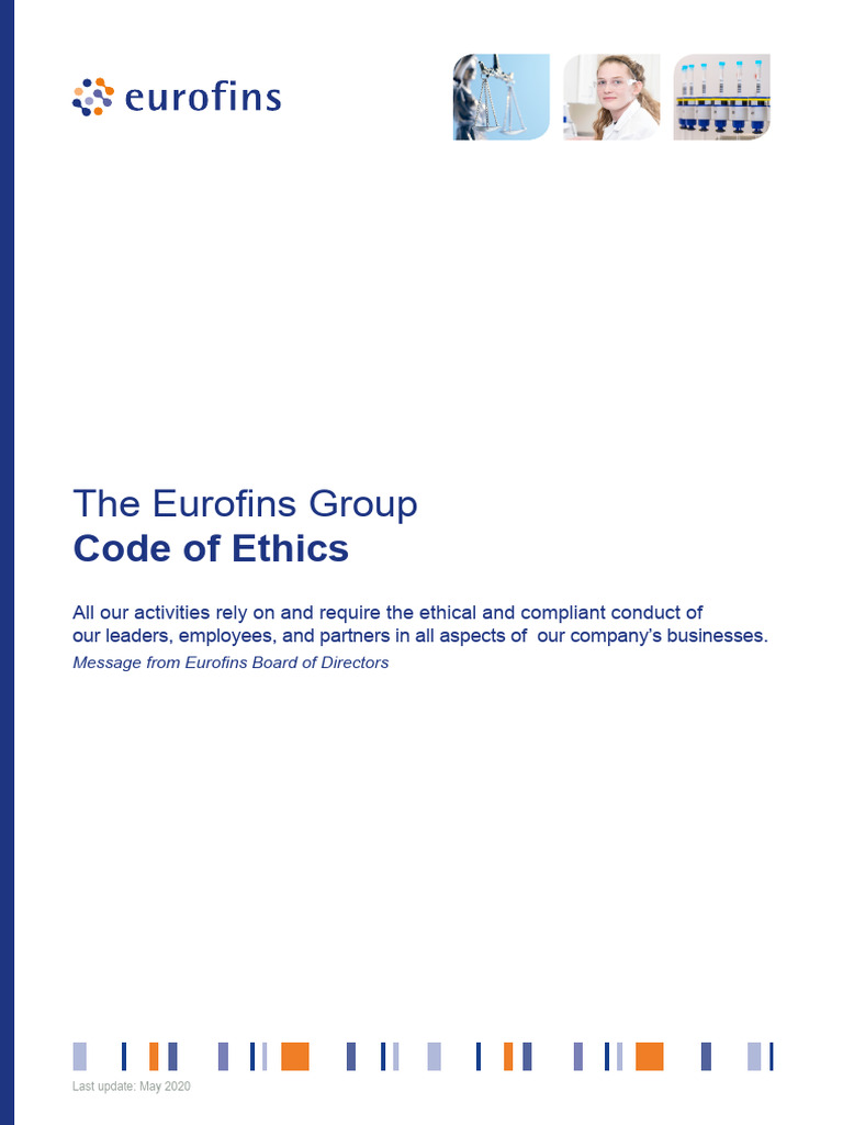 QA - PR - 004 Eurofins Group Code of Ethics | PDF | Conflict Of Interest | Occupational Safety ...