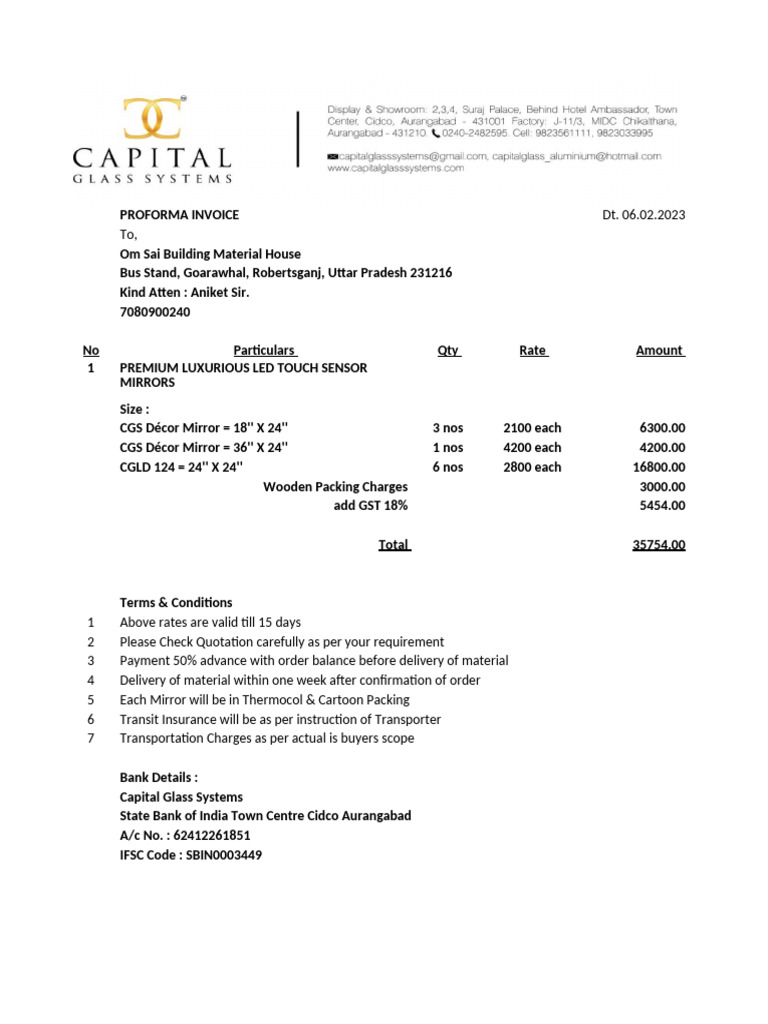 Om Sai Building Material House 06.02.2023 | PDF