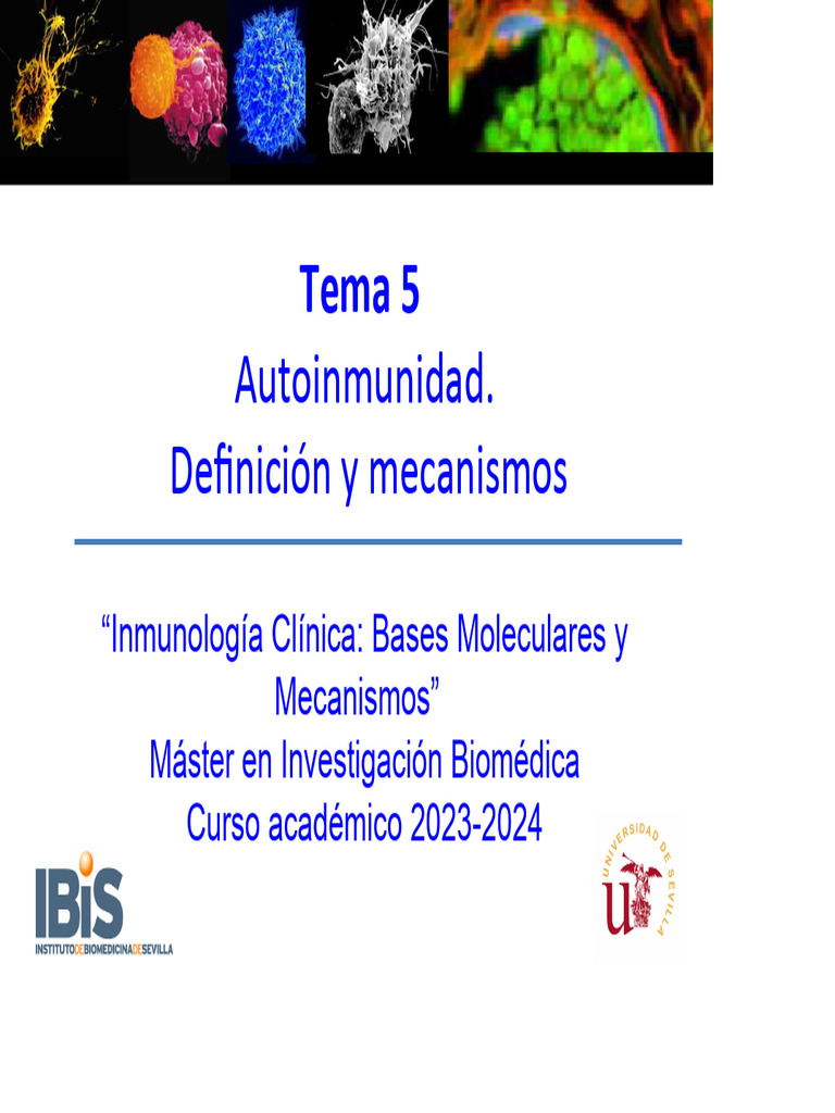 Tema 5 - Autoinmunidad. Definicion y Mecanismos. | PDF | Célula T ...