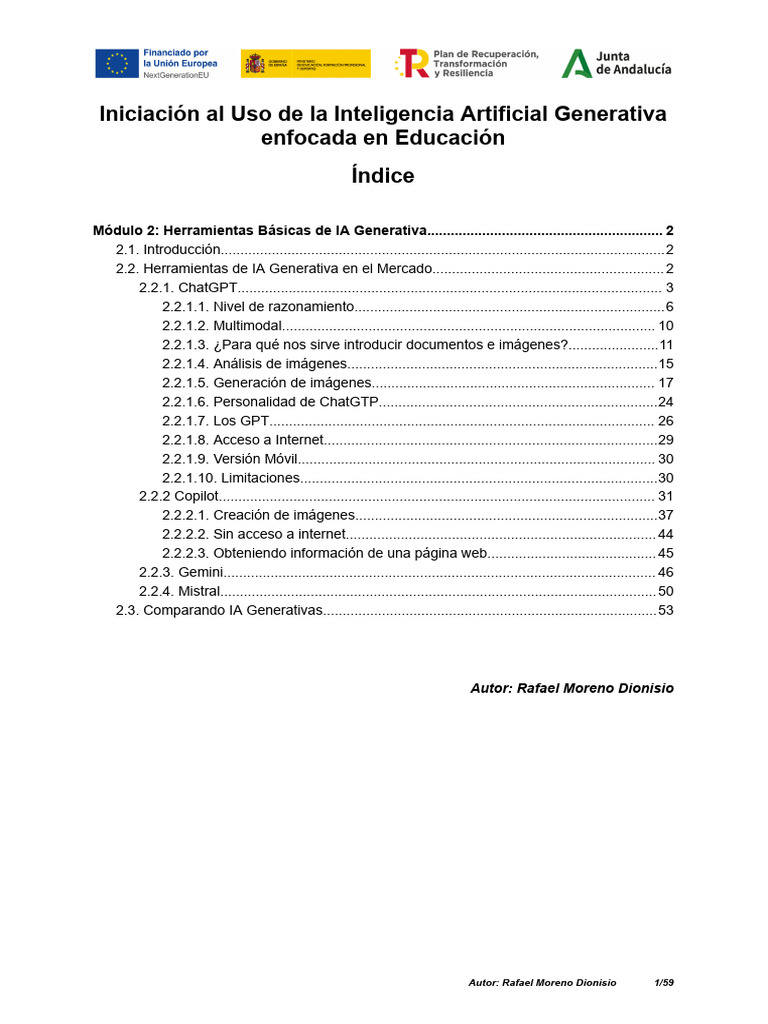 Curso IA Generativa Módulo 2 Para CDD en Nivel A1 | PDF | Inteligencia artificial | Inteligencia ...