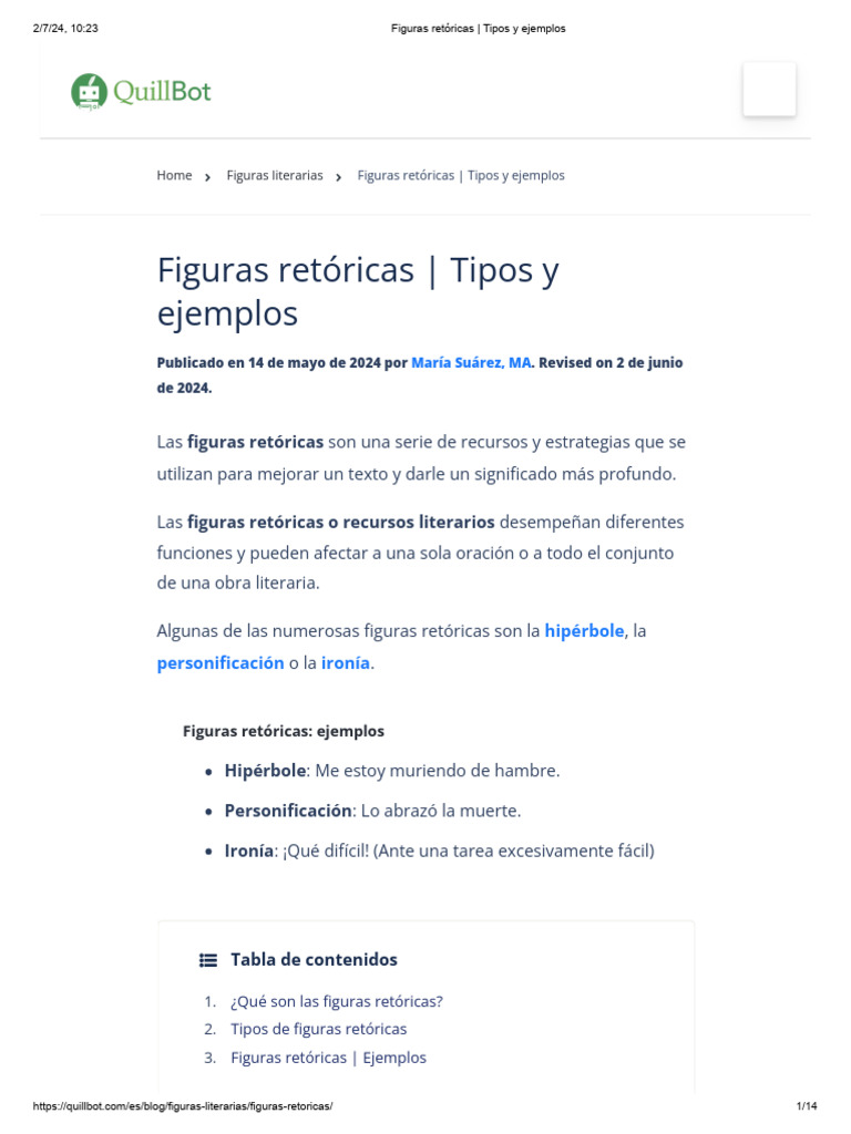 Figuras Retóricas - Tipos y Ejemplos | PDF | Alegoría | Ironía