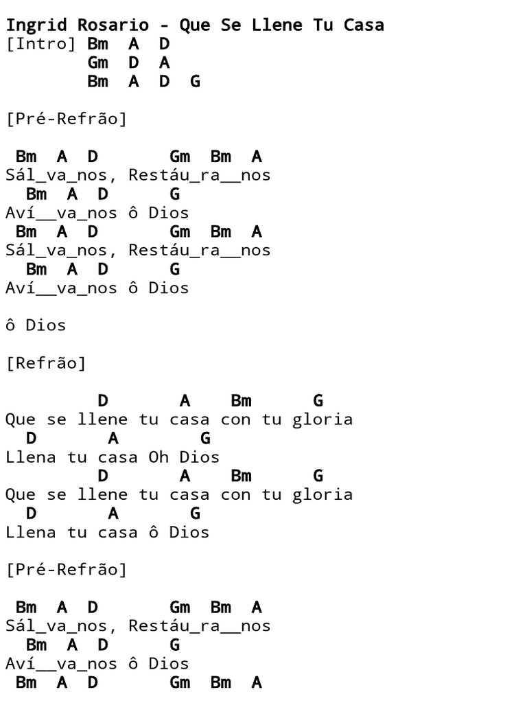 Ingrid Rosario - Que Se Llene Tu Casa | PDF