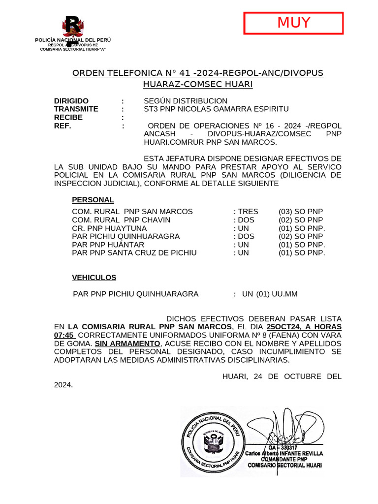 Orden Telefonica | PDF | Derecho