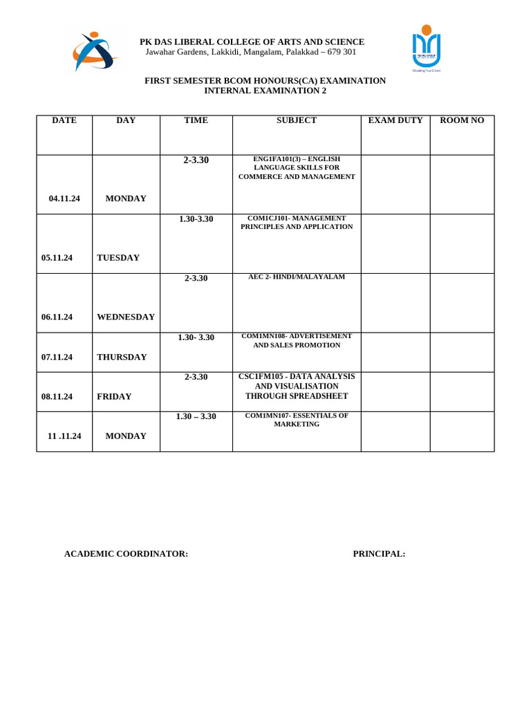 Bcom CA Semester 1 Internal 2-1 | PDF