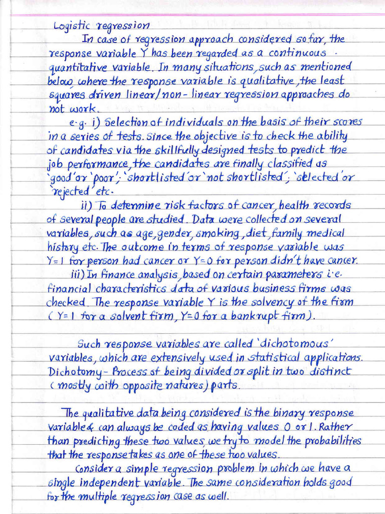 Unit4 - Part3 - Shared - Logistic Regression | PDF