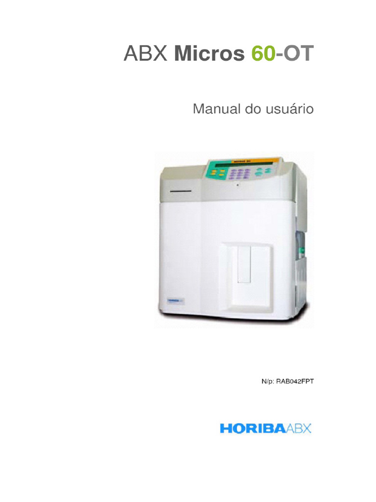 ABX Micros 60-OT - Manual Do Usuário - TOAZ - INFO | PDF