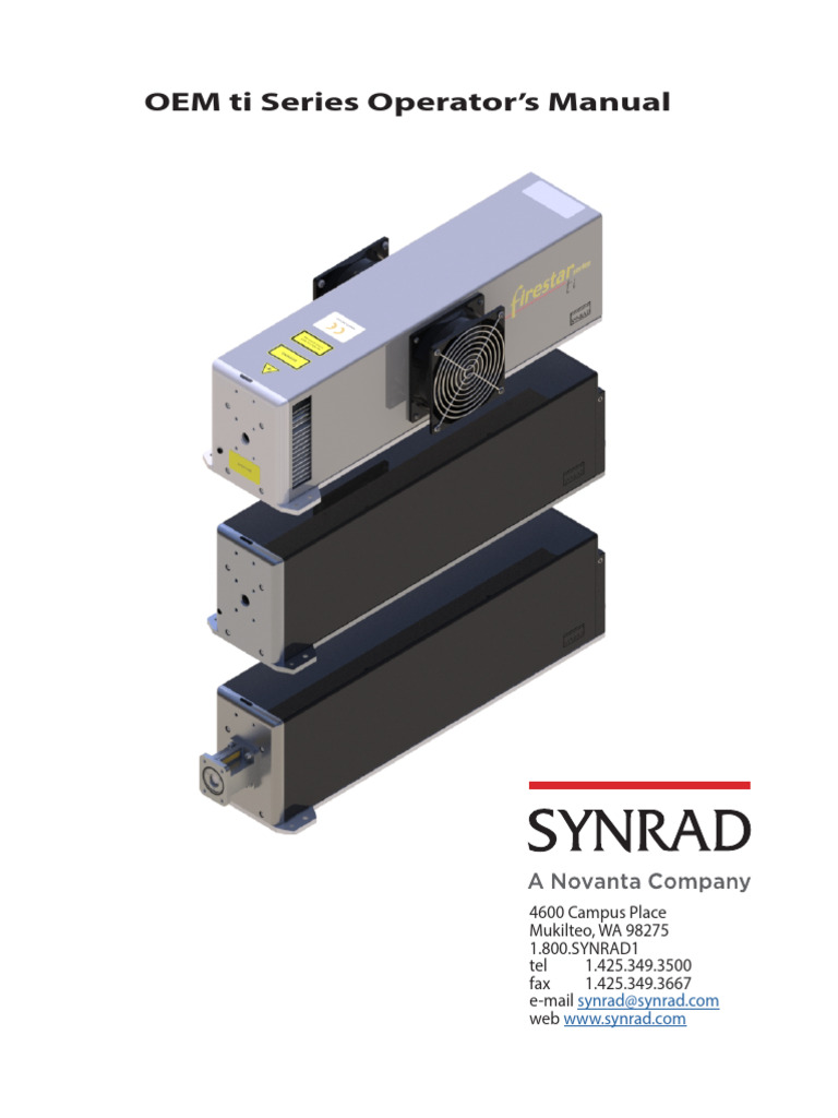 Synrad Manual Ti Series Final | PDF | Laser