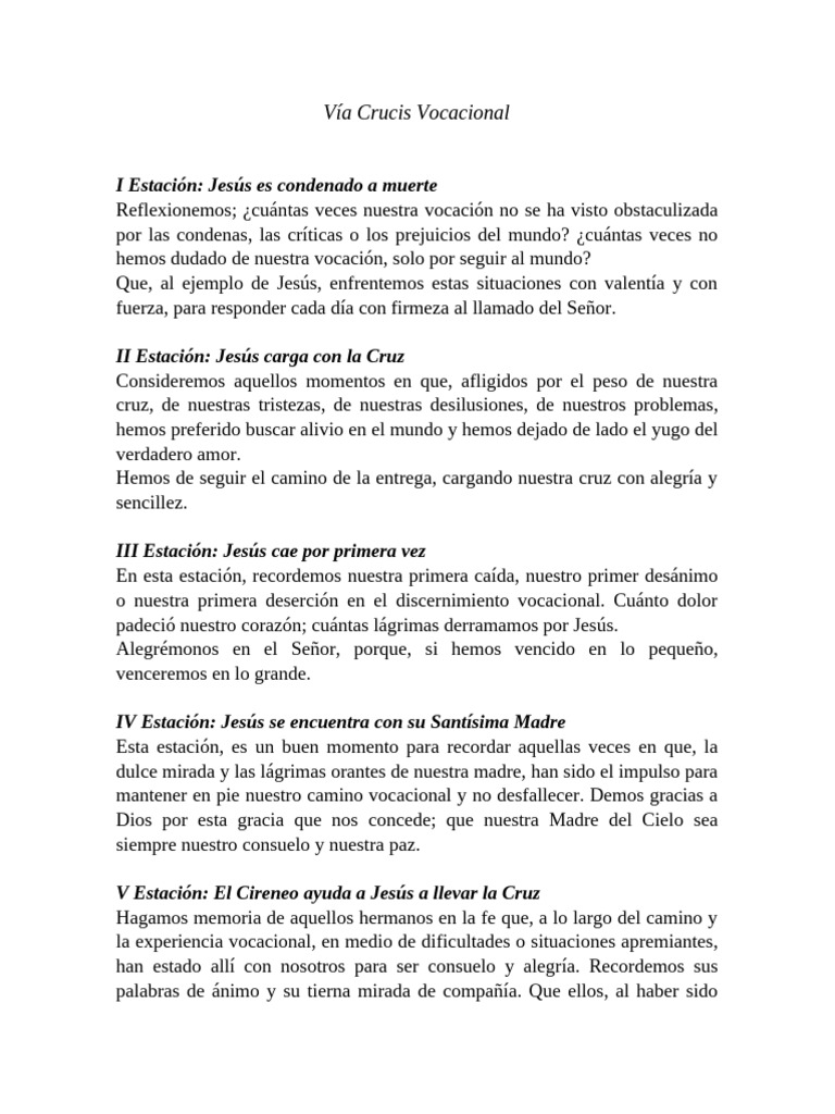 Vía Crucis Vocacional | PDF | Jesús | Cristo (título)