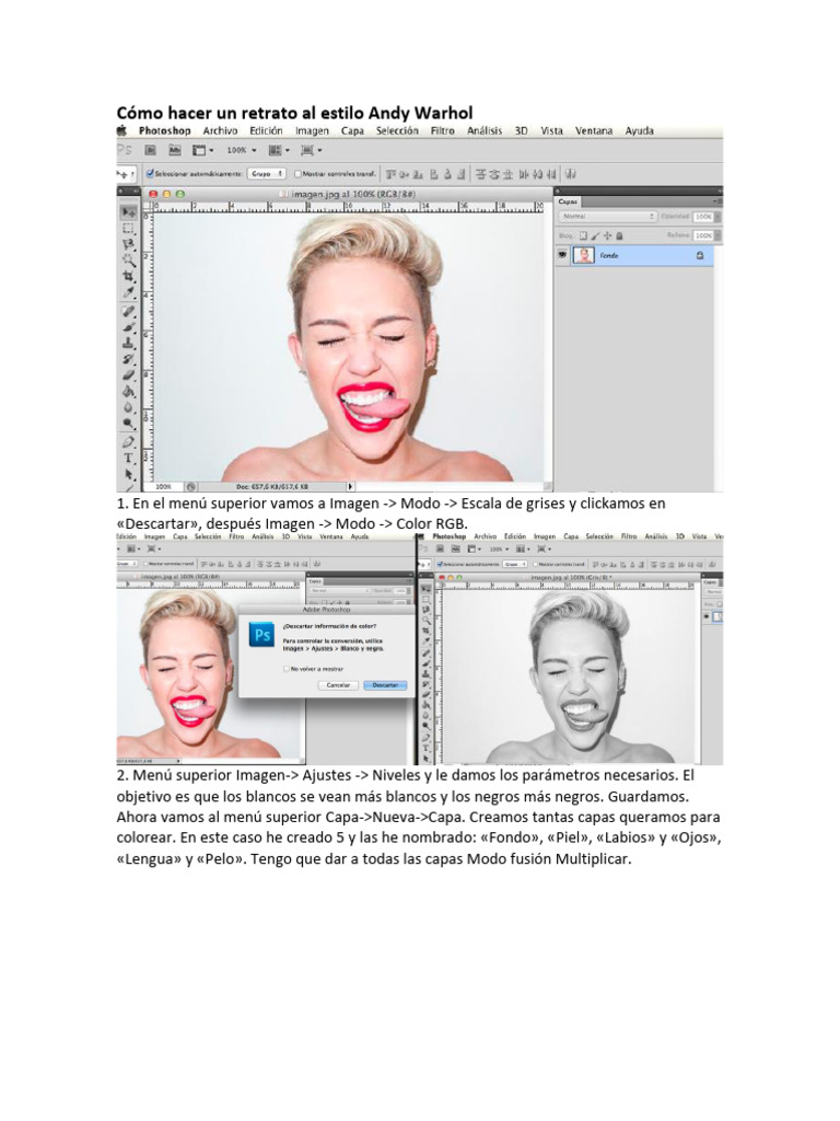 Estilo Andy Warhol | PDF | Métodos y materiales de enseñanza