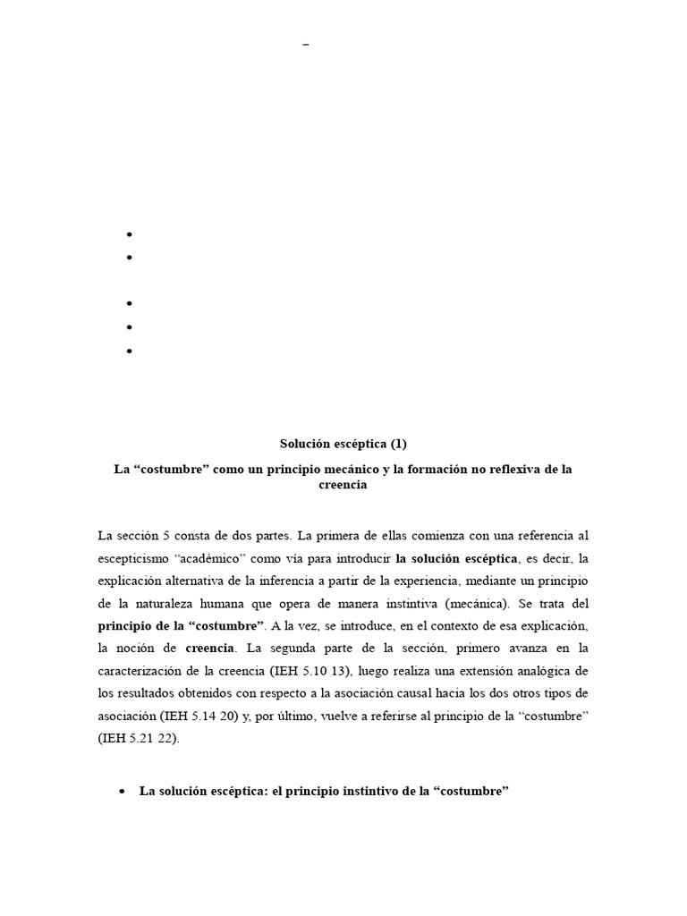 Clase 9 - Hume (III) | PDF | David Hume | Escepticismo