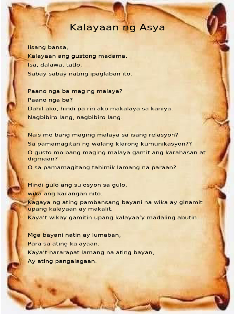 Kalayaan NG Asya | PDF