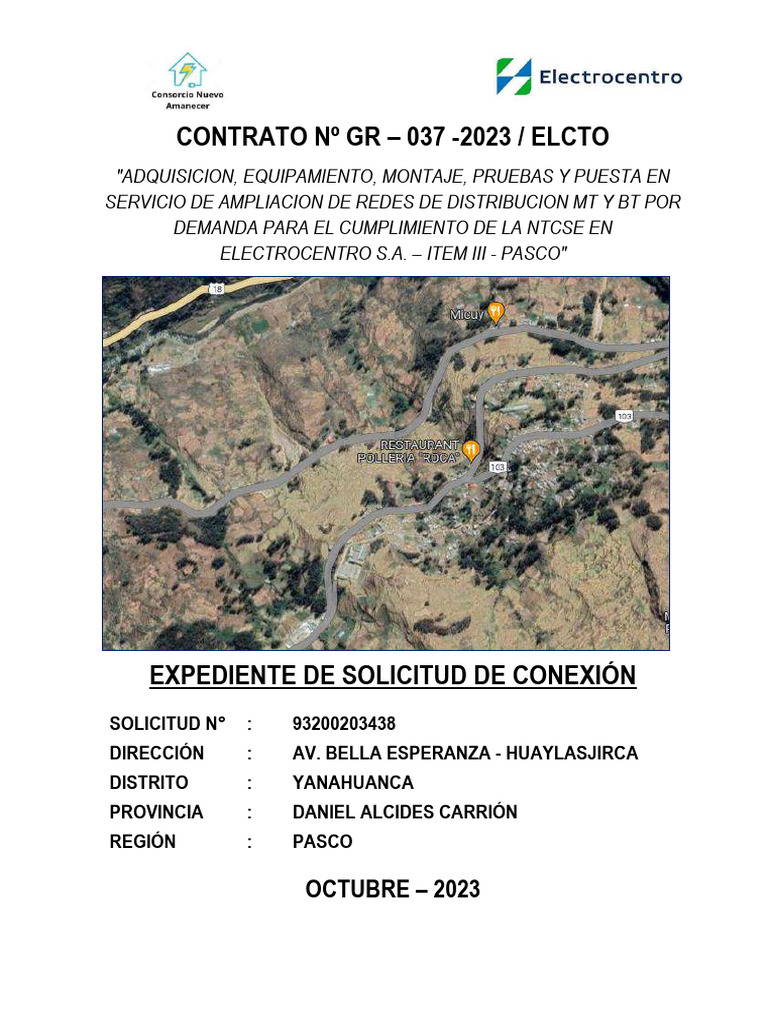 Exp. Solicitud de Conexión #93200203438 | PDF | Distribución de energía eléctrica | Cantidades ...