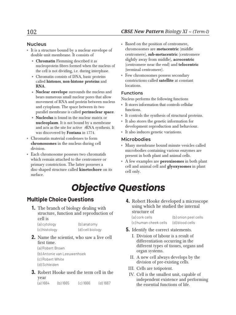 Cell Fundamental Unit Of Life Practice Paper PDF Endoplasmic