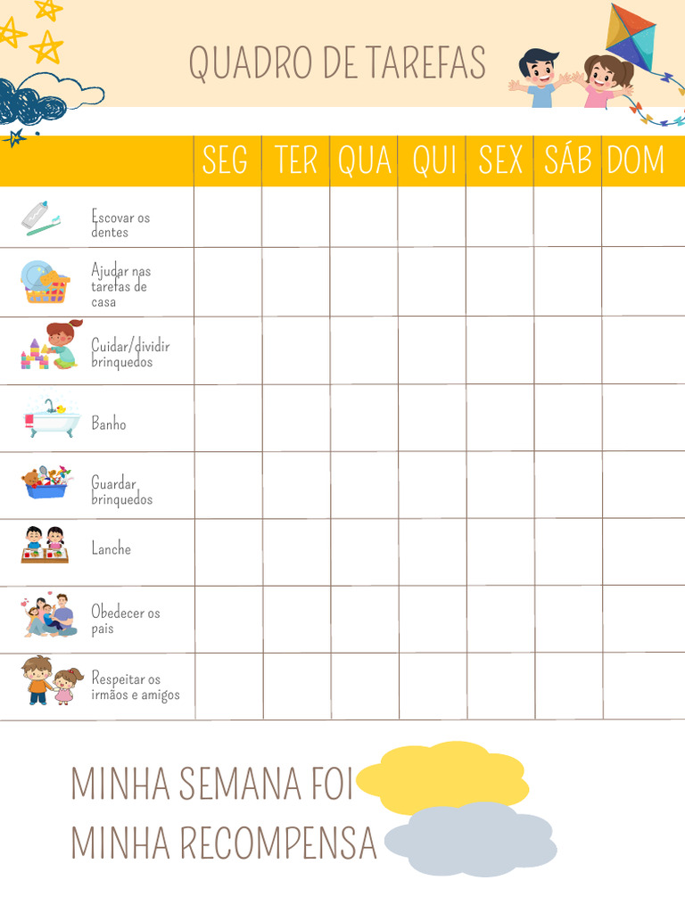 Quadro de Tarefas e Recompensas | PDF