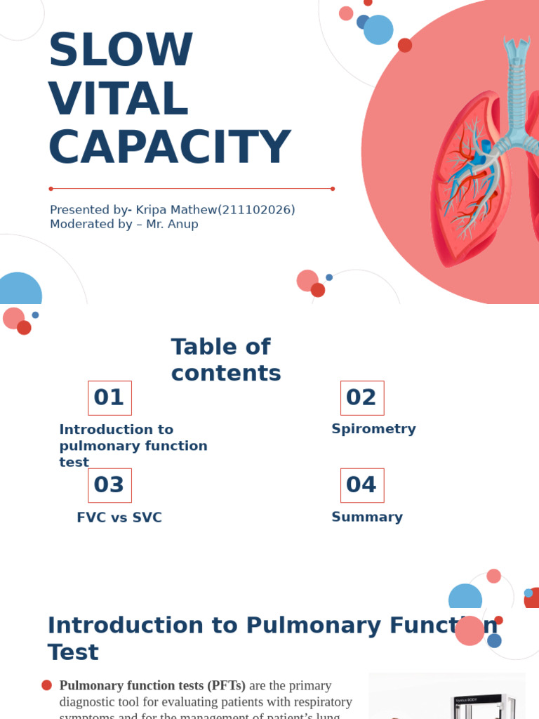 Understanding Slow Vital Capacity in PFTs | PDF | Clinical Medicine ...