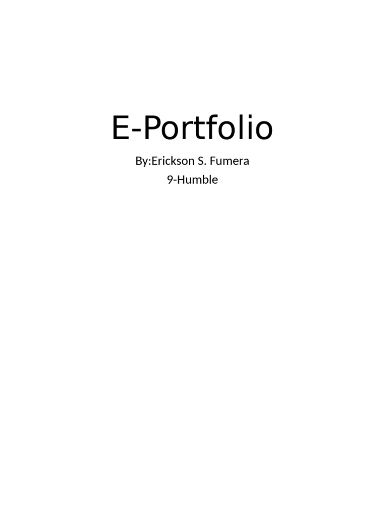 E-Portfolio-WPS Office | PDF