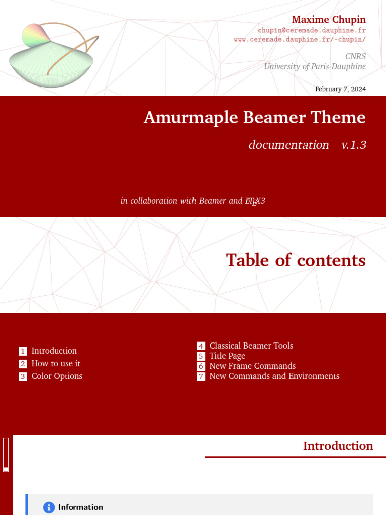 Beamer Amurmaple | PDF | Te X | Mathematics