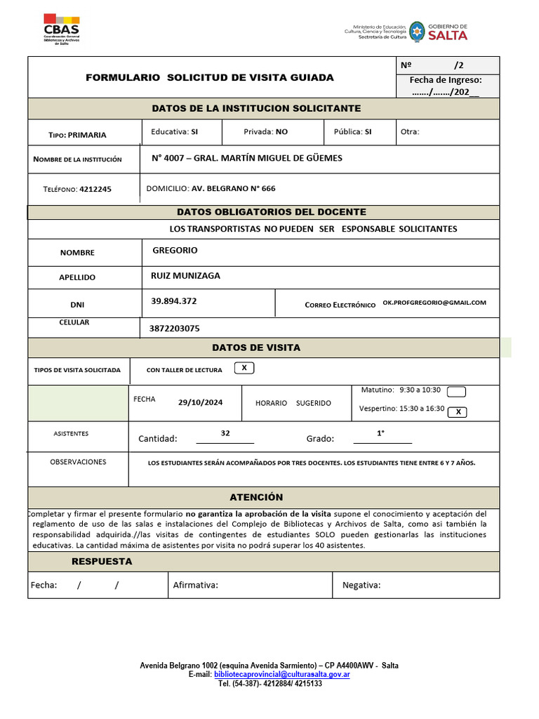 Formulario-Solicitud-de-visita-Guiada | PDF