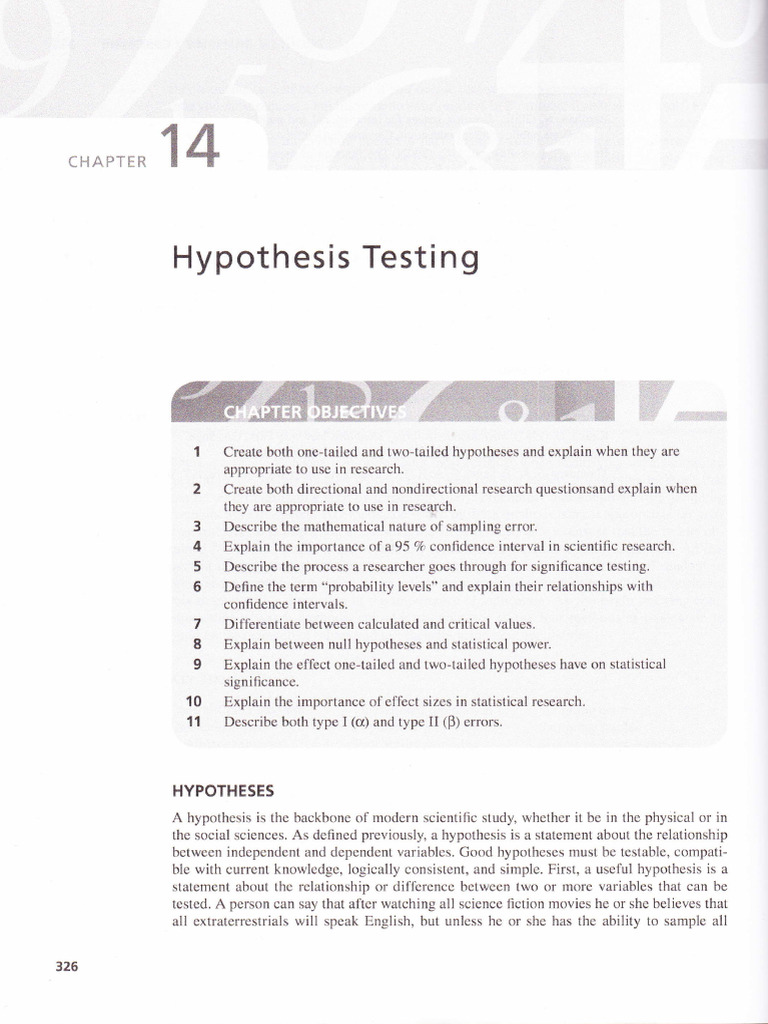 Hypotheses | PDF