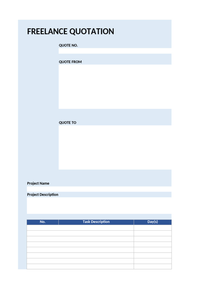 Freelance Quotation Format | PDF