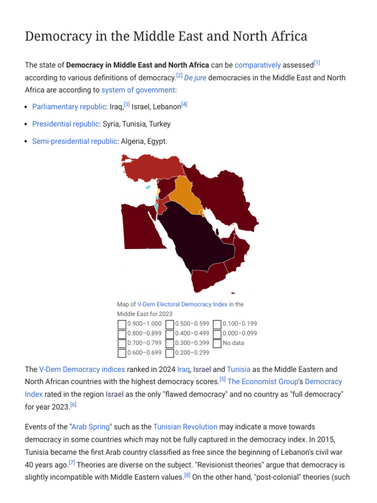 Middle East Democracy Index 2023 | PDF | Ruhollah Khomeini | Government