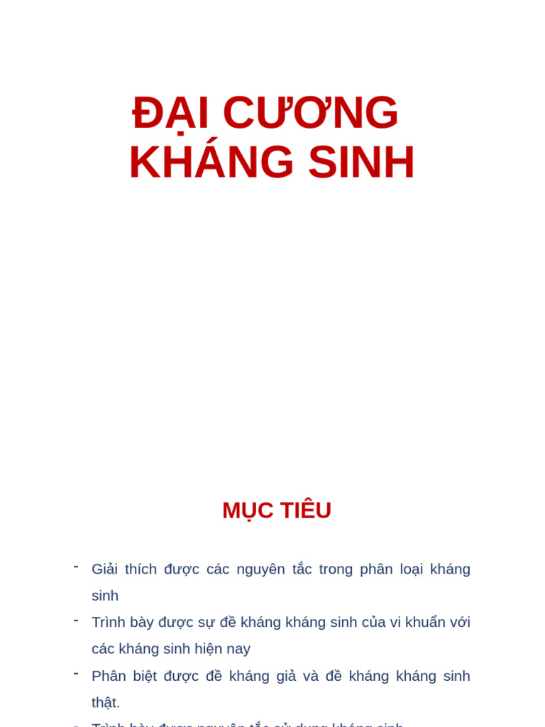 Dai Cuong Khang Sinh | PDF