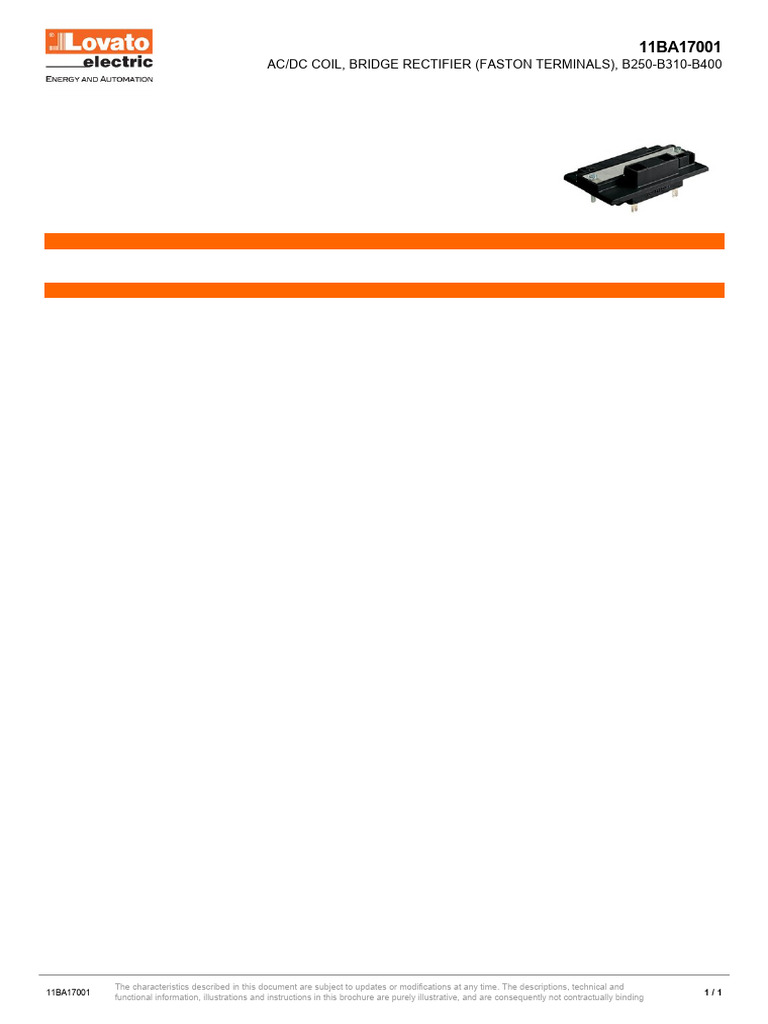 Bridge Rectifier Data Sheet | PDF