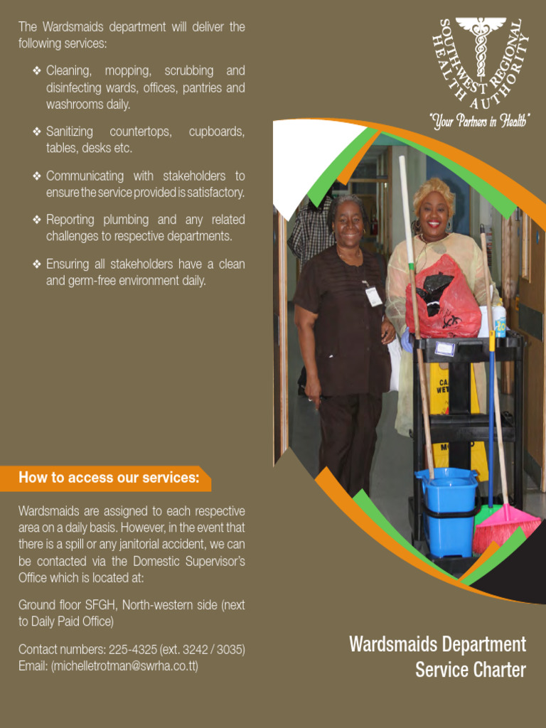 Wardsmaids Department Service Charter | PDF | Hospital | Hygiene