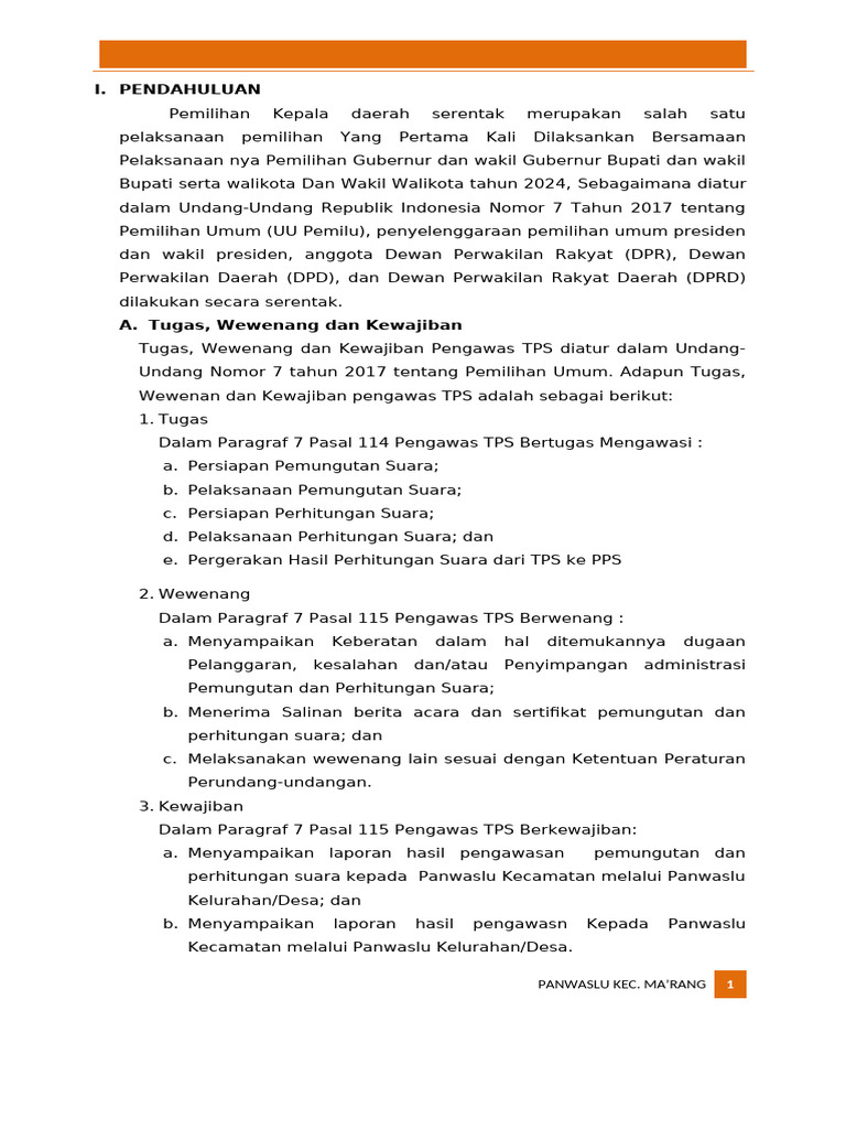 Laporan Pembentukan PTPS 2024 | PDF | Hukum